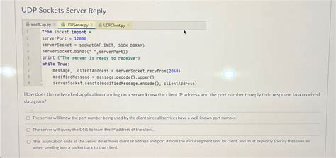 Solved Udp Sockets Server