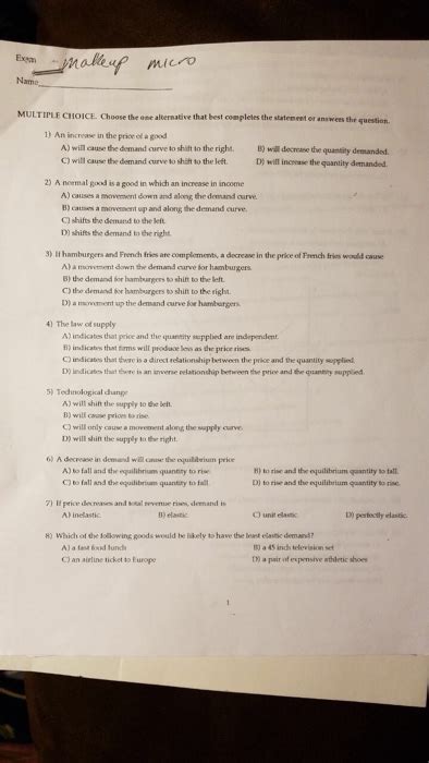 Solved An Increase In The Price Of A Good A Will Cause The