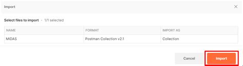 Using The Midas Api With Postman Midas Knowledge Base