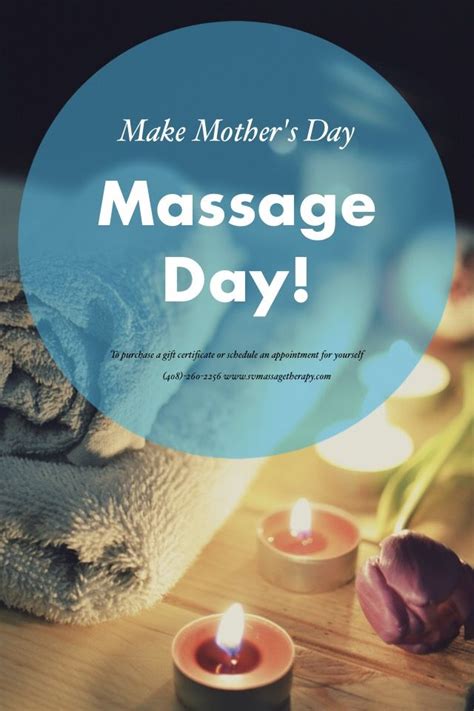 Make Mothers Day Massage Day T Certificate Or Schedule An Appointment Or