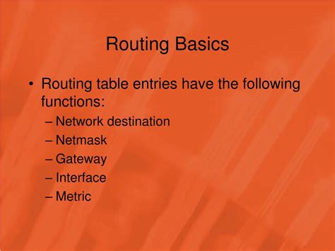 PPT Chapter Routing PowerPoint Presentation Free Download ID
