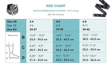 Womens Stockings Standard Size Chart Ombohz
