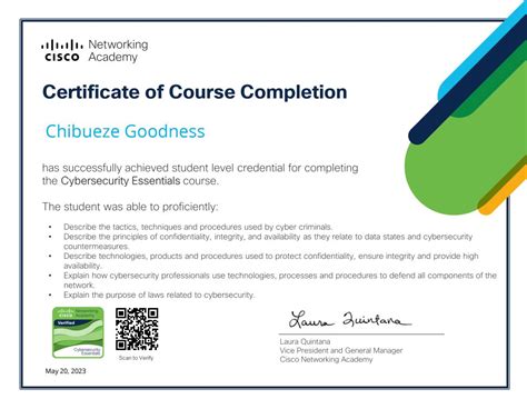 Goodness Chibueze On Linkedin Cisco Cybersecurity