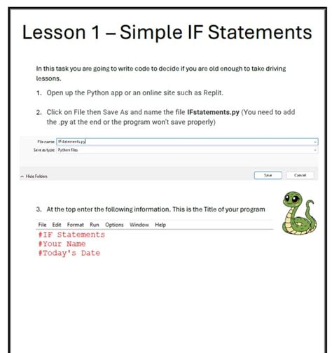 If Statements In Python Beginner Coding Lessons By Ict Guru Tpt