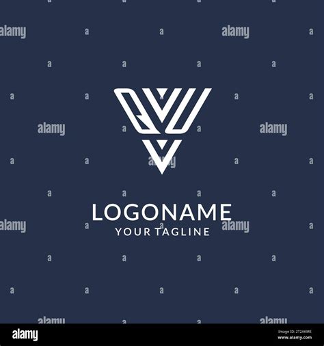 QU Triangle Monogram Logo Design Ideas Creative Initial Letter Logo With Triangular Shape Logo