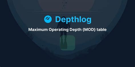 Nitrox Ean Maximum Operating Depth Mod Table Depthlog