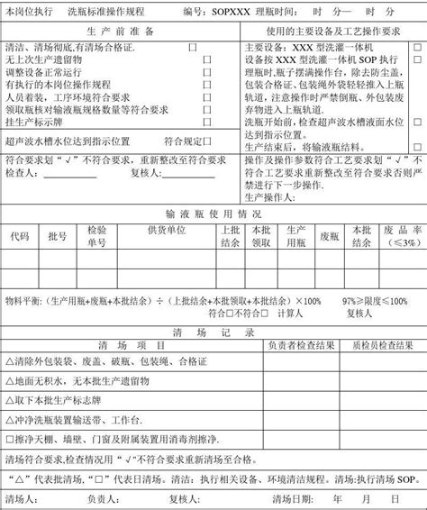 2010版gmp批生产记录模板 Word文档免费下载 亿佰文档网