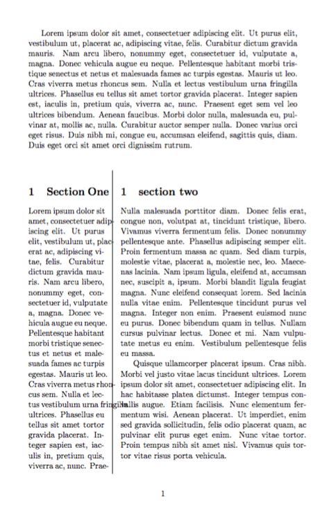 rules how to set the length of columnsep in a two columns document