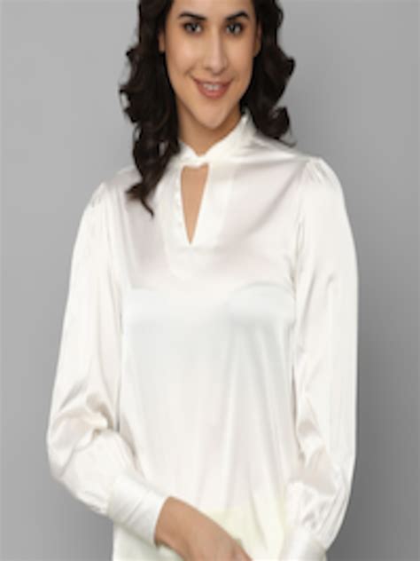 Buy Allen Solly Woman Keyhole Neck Cuffed Sleeve Top Tops For Women