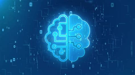 brain loop animation artificial intelligence ai of data mining deep