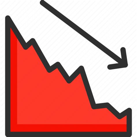 Chart Diagram Down Fall Graph Recession Schedule Icon Download On Iconfinder
