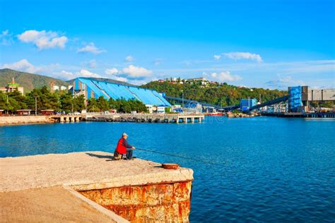 Fisherman Fishing In Tuapse Russia Editorial Photography Image Of Fishing Outdoor 234613672