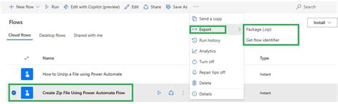 Fixed Unable To Export Flow As A Zip Package Global Sharepoint