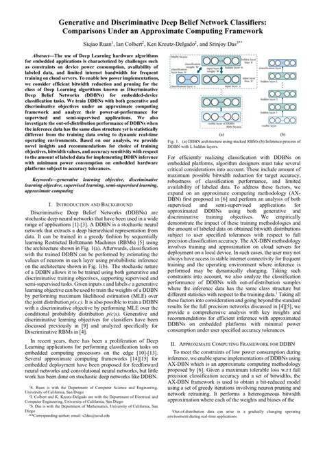 Generative And Discriminative Deep Belief Network Classifiers Comparisons Under An Approximate