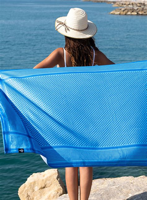Shemagh Blue Bu Towels
