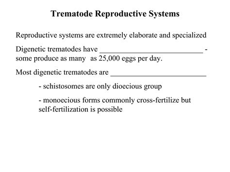 Introduction To Trematodes Ppt