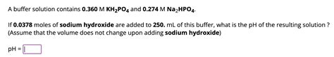 Solved A Buffer Solution Contains 0360mkh2po4 ﻿and