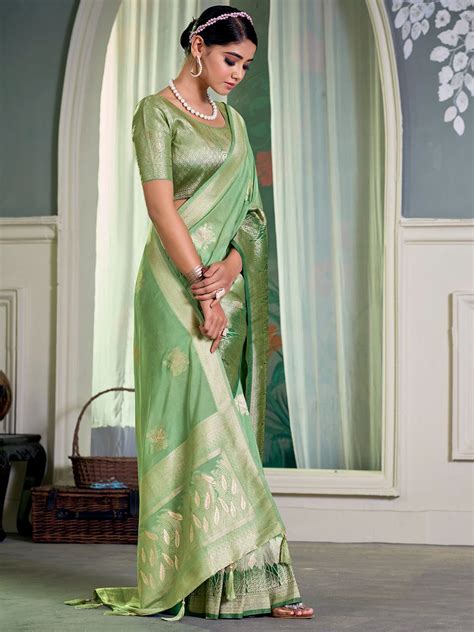 Buy Kayommi Woven Design Pure Crepe Festive Saree With Zari Sarees