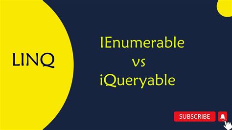 Ienumerable Vs Iqueryable In Linq In Telugu Youtube