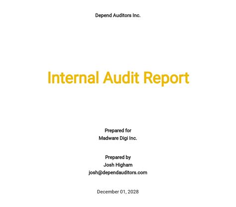FREE Internal Audit Report Template PDF Word DOC Apple MAC Apple MAC Pages