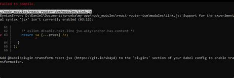 reactjs Error en el archivo Link js de proyecto de React Stack Overflow en español