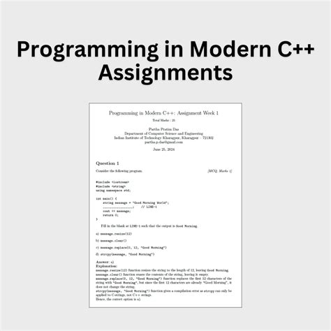 Programming In Modern C Assignments Notes Le Lo