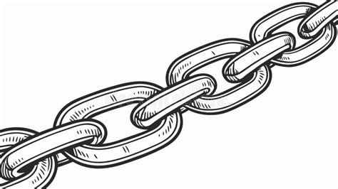 Chain Links Illustration Connection And Strength Symbol Vector Design Generative Ai Stock