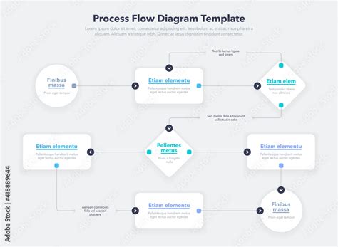 Modern Infographic For Process Flow Diagram Flat Design Easy To Use