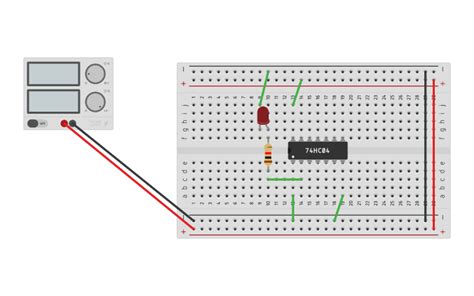 Circuit Design 74hc04 Tinkercad