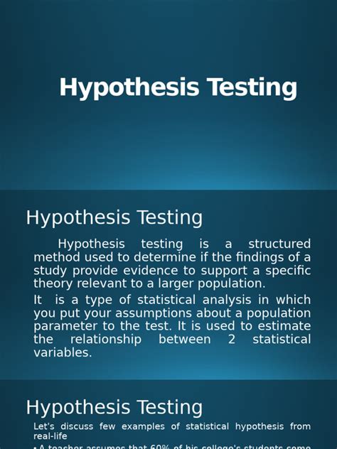 Lesson 4 Quantitative Methods With Modeling And Simulation Hypothesis