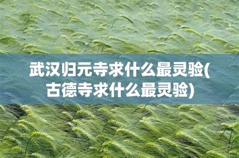 武汉归元寺求什么最灵验 古德寺求什么最灵验 黑龙江旅游网