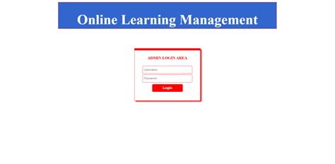 Learning Management System Project In With Source Code