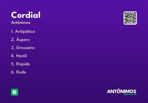 Cordial Significado E Sinônimo Escrevaai