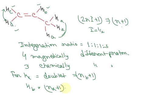 Solved Describe The Peaks Found On The Ih Nmr Spectrum Of Propene In Vour Answer Be Sure To