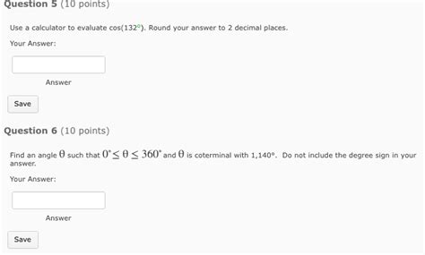 Solved Question 1 10 Points Use A Calculator To Evaluate Chegg Com
