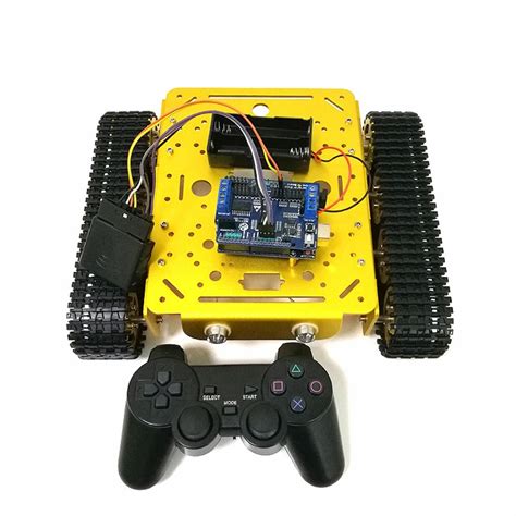 Ps2 Joystick Control Smart Robot Tank Chassis With Dual Dc 9v Motor