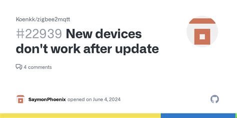 New Devices Dont Work After Update · Issue 22939 · Koenkkzigbee2mqtt