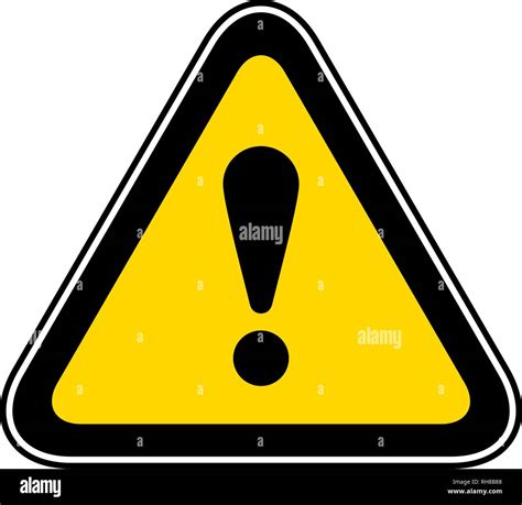 Triangular Warning Hazard Symbol Stock Vector Image And Art Alamy