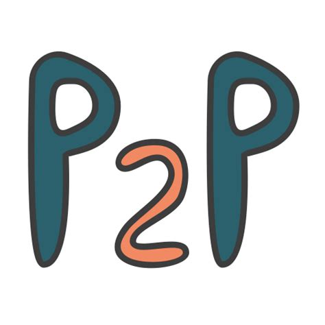 Peer 2 Peer P2p Peer To Peer Business Model Icon
