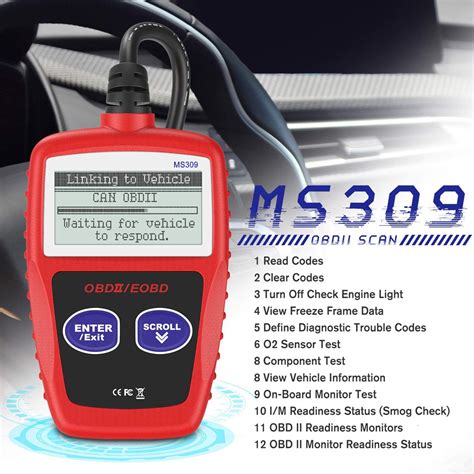 Ms309 Can Bus Obd2 Reading Code Eobd Obd Ii Analysis Tool Autel Ms 309 Multi Language Scanner