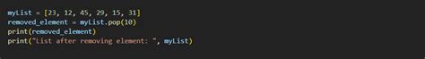 Python List Pop Method