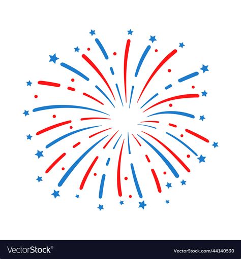 4 Th Of July American Flag Fireworks Royalty Free Vector