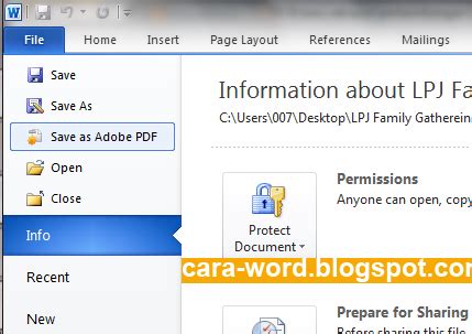 Cara Convert Word Ke PDF Mudah Cara Word