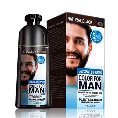 Mustache Beard Dye Cream For Men Natural Black Dye Wax Fast Color Long