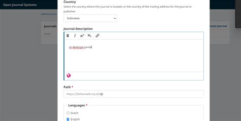 cara membuat journal di ojs open journal systems
