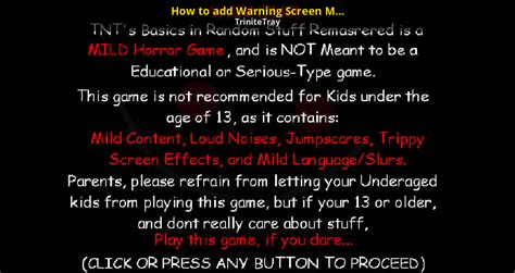 How To Add Warning Screen Music Tutorial For Baldis Basics Baldi Tutorials