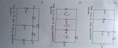 solved ‡irlu v×and ix using superposition theorem 2 find