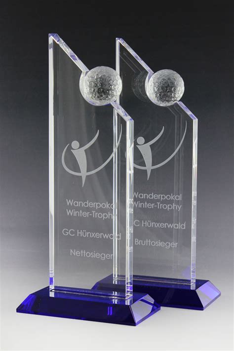 Glaspokale Und Golfpokale Mit Gravur Kaufen Golf Excellence Award Golfpokal