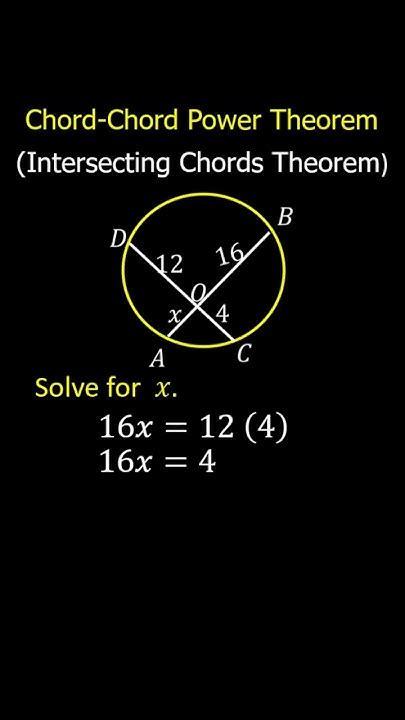 Chord Chord Power Theorem Geometry Shorts Youtubeshorts Youtube