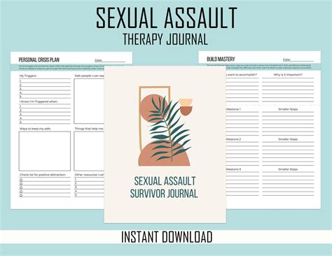 Sexual Assault Journaling Printable Therapy Journal Mental Health
